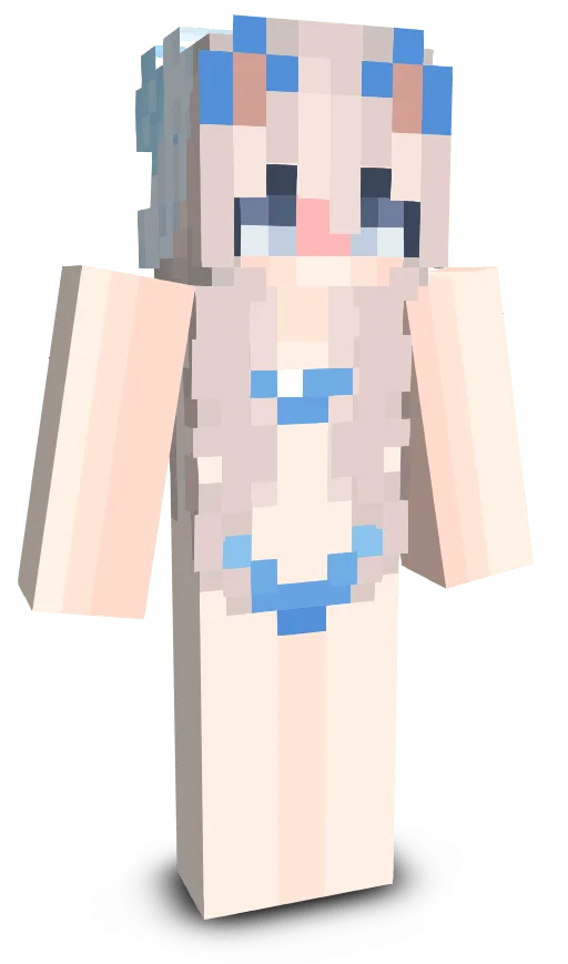 Blue Bikini Girl Minecraft Skin - CraftyMania