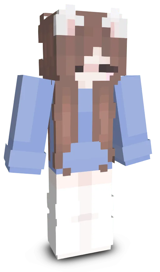 Cute Cat Girl Minecraft Skin - CraftyMania