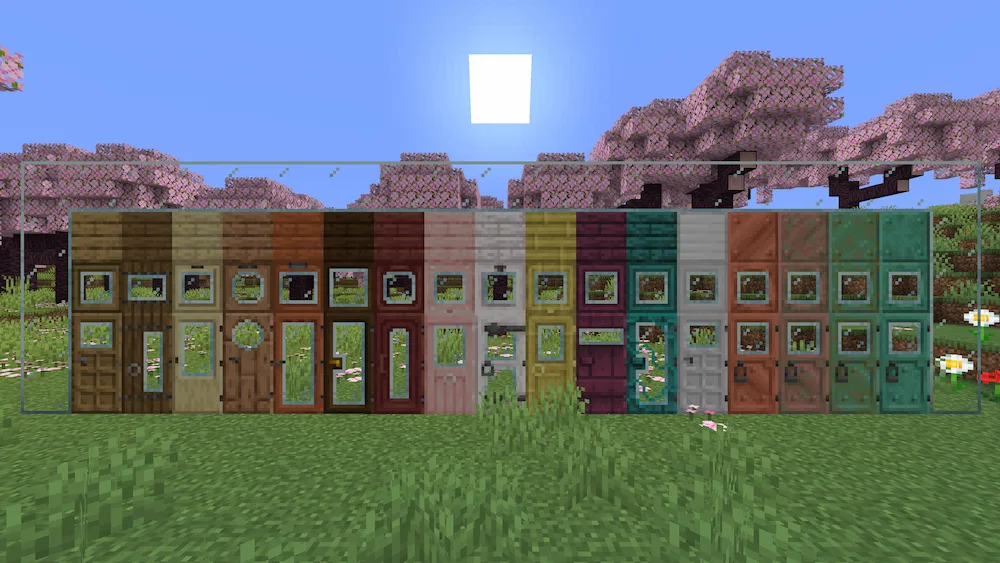 Glass Doors and Trapdoors Minecraft Resource Pack 1.21.11, 1.20.6, 1.19 ...