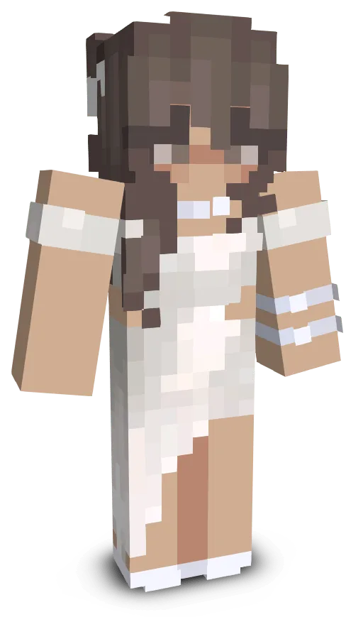White Dress Girl Minecraft Skin - CraftyMania